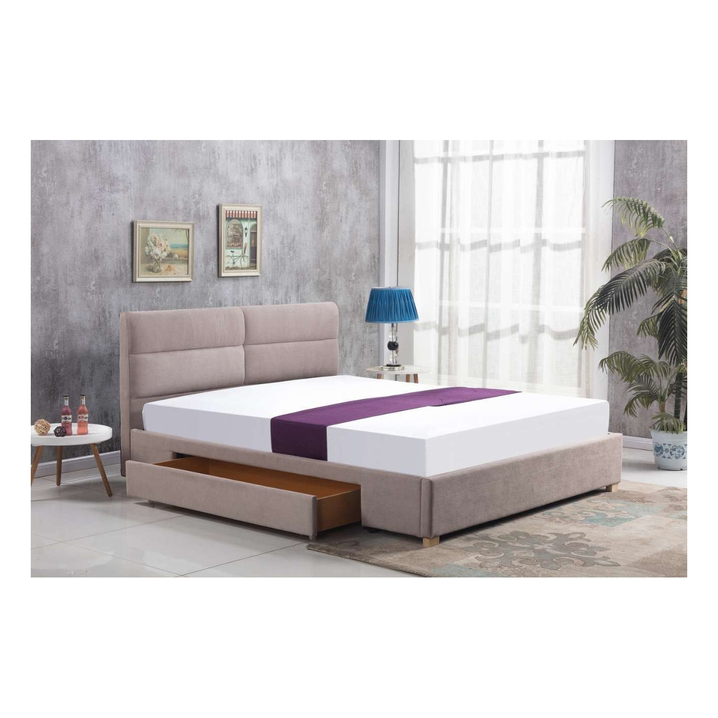 Merida 160 beż łóżko Halmar. Internetowy Sklep Meblowy